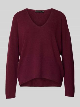 Oui Relaxed Fit Pullover aus Viskose-Mix in Strick-Optik