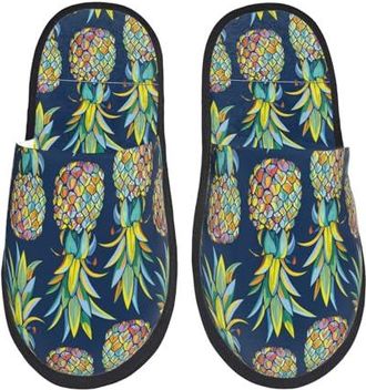 Generic Chaussons Femme Homme Imprimé Ananas Colorés Maison Chaussures Doux Adultes Pantoufles À La Maison, Pour Mariage, Hommes, Femmes, M