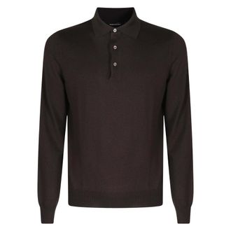 Tagliatore Palmer Polo - Homme - Tops - Brun - Taille: L