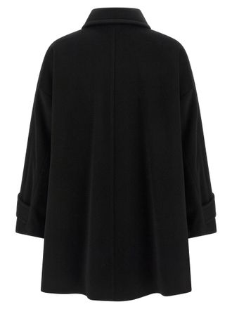 Alberto Biani Double-Breasted Wool Coat - Black