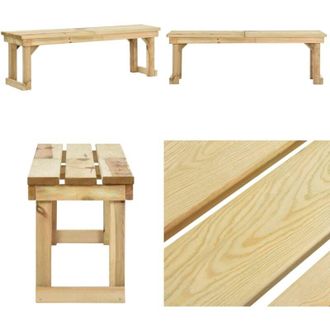 vidaXL Vidaxl - Banc de jardin 140 cm Bois de pin impr&eacute;gn&eacute; - Banc De Jardin - Banc Ext&eacute;rieur - Mobilier De Jardin - Chaise Longue - Meubles De Jardin - Home