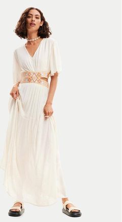 Desigual Sommerkleid Minelli 24SWVW24 Écru Regular Fit