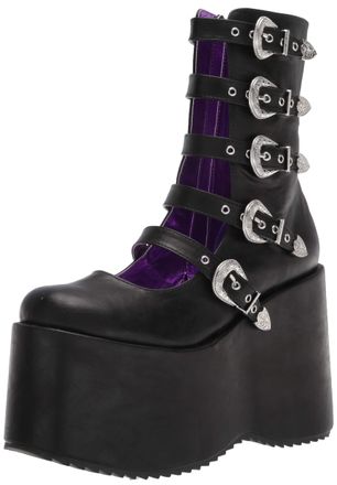 Ellie Shoes Damen 500-ash-blkp-9 Plattform, Schwarz (Black Pu), 40 EU