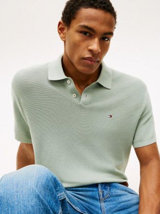 Tommy Hilfiger Polokragenpullover COOL TOUCH STRUCTURE Regular fit mit Polokragen