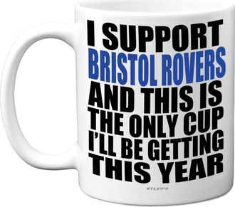 Stuff4 Lustige Fußball-Tasse, Geschenk für Bristol Rovers-Fans - Footy Only Tasse - Witz, Weihnachten, Geburtstag, Geschenk, Geschenke für Sohn, Vater, Brude