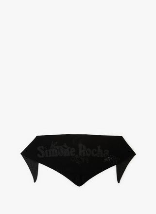 Simone Rocha Echarpe en tricot avec logo graphique en laine