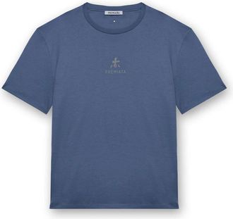 Premiata Homme, Tops, Bleu, Taille: XL T-shirt en jersey de coton
