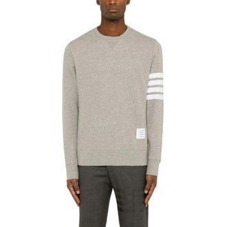 Thom Browne Engineered Stripe Crew Sweat - - Sweatshirts & Hoodies - Herren - Grau - M