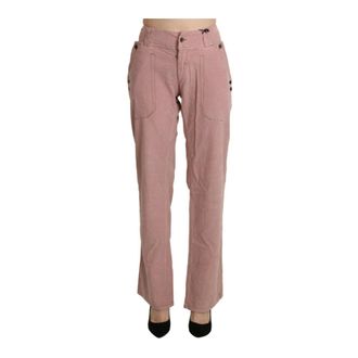 Ermanno Scervino High Waist Straight Trouser - - Trousers - Damen - Rosa - M