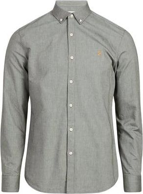 Farah Chemise droite &agrave; logo brod&eacute; en coton