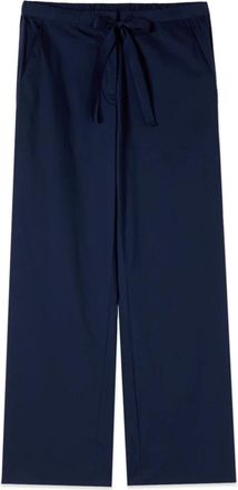 Oltre Femme, Pantalons, Bleu, Taille: 42 FR Pantalon Palazzo en Popeline