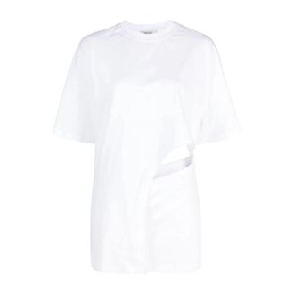 Gauch&egrave;re Asymmetrisches Baumwoll-T-Shirt - - Tops - Damen - Wei&szlig; - S