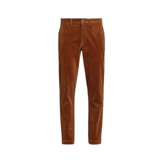Polo Ralph Lauren Homme, Pantalons, Brun, Taille: W38 Pantalon droit en velours c&ocirc;tel&eacute; fin