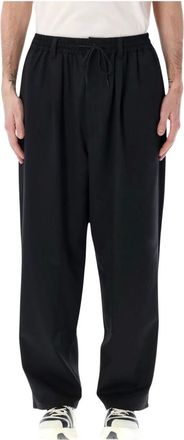 Yohji Yamamoto Homme, Pantalons, Noir, Taille: M Refined Wool Track Pants