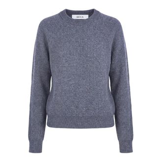 Jucca Rundhals-Strickware - - Knitwear - Damen - Grau - S