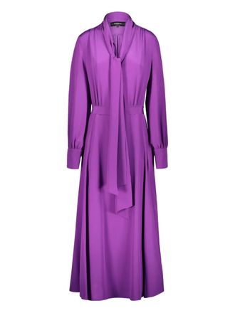 Rochas robe longue &agrave; col nou&eacute; - Violet