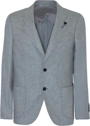 Lardini Herringbone Blazer - - Suits - Herren - Grau - L