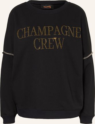 Miss Goodlife Miss Goodlife Oversized-Sweatshirt Mit Schmucksteinen schwarz