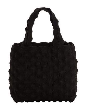 8 by YOOX RECYCLED POLYESTER PYRAMID KNIT HANDBAG