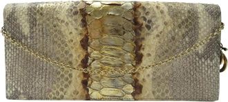 Dior Clutches - CHRISTIAN DIOR PYTHONLEDER GOLD CLUTCH TASCHEN - Gr. unisize - in Gold - f&uuml;r Damen