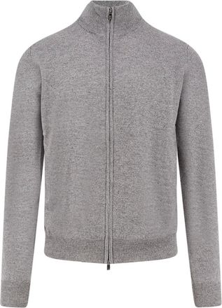 Corneliani Homme, Pulls, Beige, Taille: 5XL Cardigan zipp&eacute; &agrave; double sens