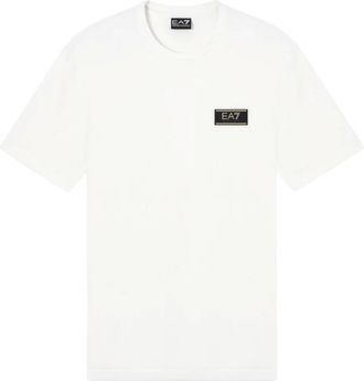 Emporio Armani Emporio Armani Ea7, Homme, Sport, Blanc, Taille: XL T-shirt &agrave; col rond avec &eacute;cusson logo