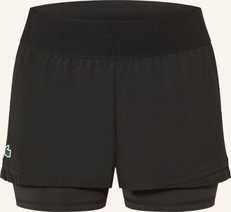 Lacoste 2-in1-Tennisshorts schwarz