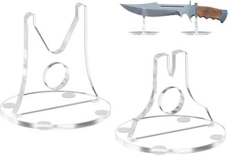 Generic Transparenter St&auml;nder - 2 St&uuml;ck aus rutschfestem Acryl f&uuml;r Messeraufbewahrung, Messerorganizer f&uuml;r Eitelkeit, Haus, K&uuml;che, Tisch, B&uuml;ro, Partykollektio