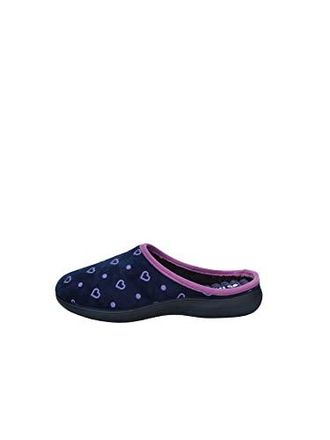 Inblu Inblu Femme Chaussons Chaton en Peluche, Bleu, 38 EU