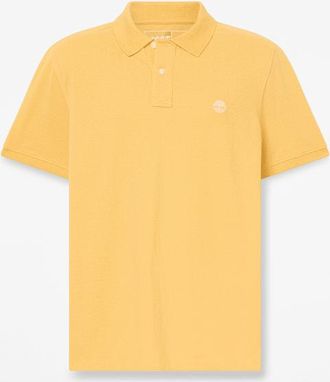 Timberland Kurz&auml;rmeliges Millers River Piqu&eacute;-Polohemd f&uuml;r Herren in Gelb, Herren, Gelb, Gr&ouml;&szlig;e