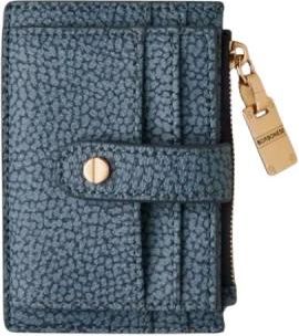 Borbonese Femme, Accessoires, Bleu, Taille: ONE Size Porte-cartes Classica avec fermeture &eacute;clair