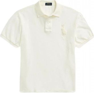 Ralph Lauren Homme, Tops, Beige, Taille: XL Polo Big Pony Coupe Slim Personnalis&eacute;e