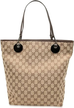 Gucci Shopper - GG Canvas Eclipse Tote - Gr. unisize - in Braun - f&uuml;r Damen