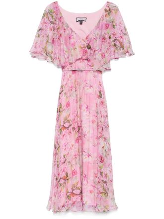 Nissa Midikleid aus Seide mit Blumen-Print - Rosa