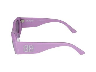 Balenciaga Womens Bb0396sk Oversized Acetate Sunglasses Violet
