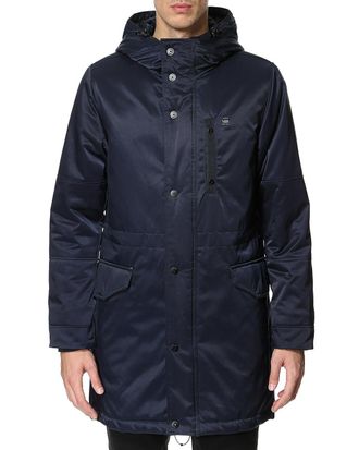 G-Star G-Star Herren Parka Mantel vrdm ptrl hdd p, Knielang, Blau, Large (Herstellergr&ouml;&szlig;e: L)