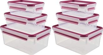 Emsa Clip & Close Frischhaltedosen-Set, rechteckig, 0,55 L+1.00 L+ 2,20 L, Aufbewarungsboxen, 100 Prozent dicht, sp&uuml;lmaschinen-, gefrier-, mikrowellenfest,