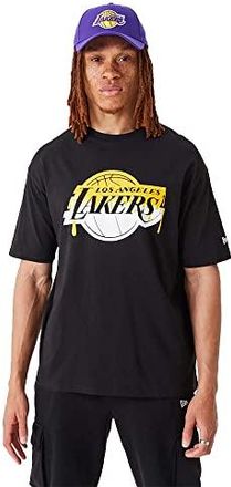 New Era NBA LOS Angeles Lakers Drip Logo T-shirt surdimensionné, Noir, M