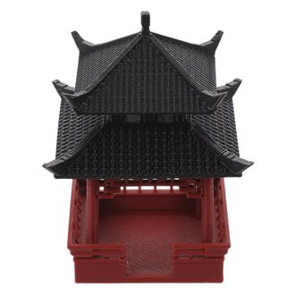 BESPORTBLE Toyvian Kleiner Pavillon Ornament aus Kunststoff Asiatische Kleiner Pagodenstatue Wetterfeste Bonsai Gartendekoration f&uuml;r Zen G&auml;rten und Aquarien