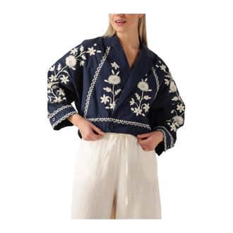 Antik Batik Marine Bomberjacke f&uuml;r Damen - - Jackets - Damen - Blau - M