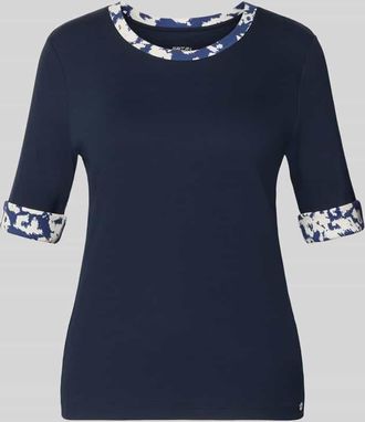 Marc Cain T-Shirt mit Rundhalsausschnitt und &Auml;rmeln mit Aufschlag