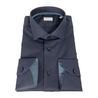 Xacus Herrenhemd mit franz&ouml;sischem Kragen Blau - - Shirts - Herren - Blau - 4XL