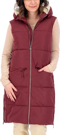 G.I.G.A. DX Damen Gilmour Vest Long WMN Steppweste, weinrot, 36
