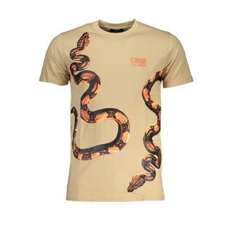 Cavalli T-SHIRT MANICHE CORTE UOMO BEIGE