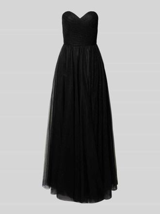 Mascara Abendkleid mit Herz-Ausschnitt und Schal