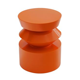 Oviala Couchtisch, Couchtisch, lackiert, Orange, Durchmesser 40 cm