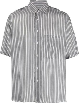 low brand Homme, Chemises, Gris, Taille: 2XL Chemise Classique &agrave; Manches Courtes
