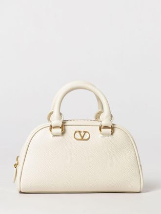 Valentino Garavani VLogo Signature Mini-Bowling-Tasche aus genarbtem Leder