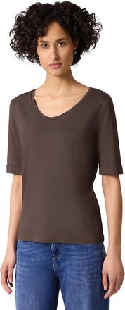 Street One T-Shirt mit Turn-Up Molten Earth 42