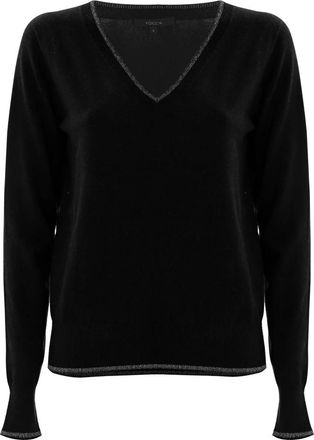 Kocca Femme, Pulls, Noir, Taille: 40 FR Pull Bord&eacute; Coupe Slim